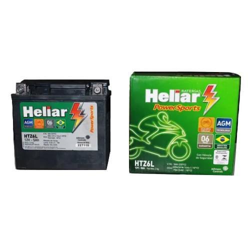 Bateria Moto Heliar 12v 5ah Htz6l Xre 300 Fan Titan Bros - Bateria de ...