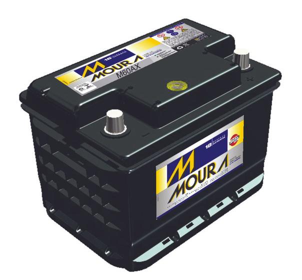Bateria Moura 60Ah M60AD ( Cx. Alta ) Original de Montadora - Bateria Automotiva - Magazine Luiza