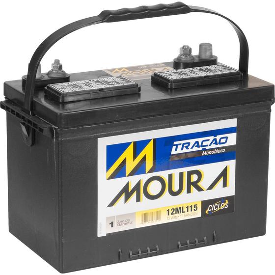 Bateria Tracionária Monobloco 12V / 115AH MOURA - Bateria Automotiva ...