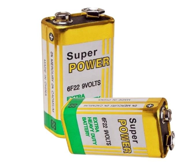 Baterias 9v Super Power Longa Duração Energy Pilha 9v - Pilhas ...