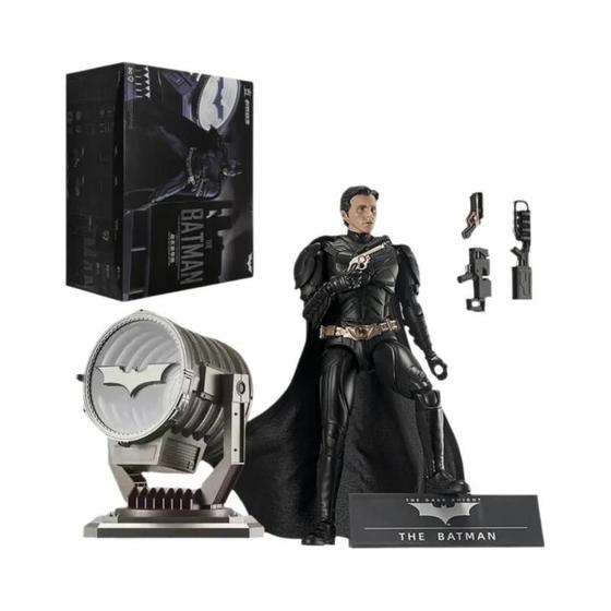 Batman Dark Knight 1:12 Escala Action Figure Trilogia Bat Signal Battle ...