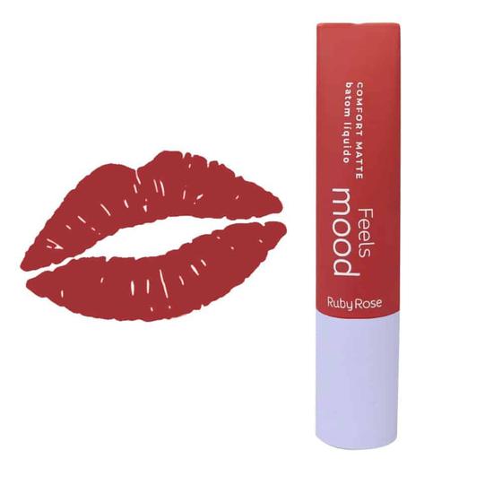 Batom Líquido Matte Longa Duração Feels Mood HB8530 Ruby Rose 5ml ...