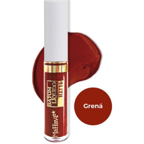 Batom Líquido Matte Mahav Cor Intensa, Acabamento Fosco e Longa Duração ...