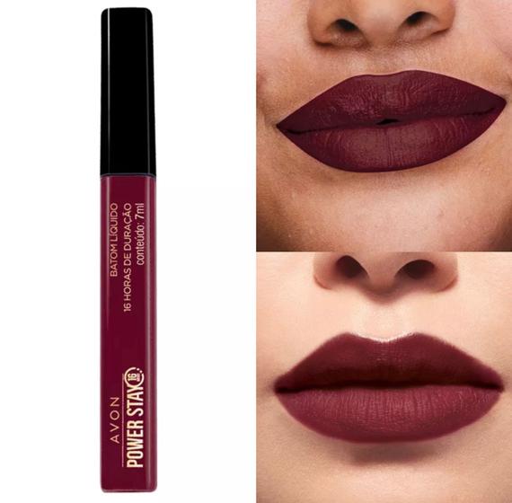 Batom Líquido Power Stay Tô de Vinho Avon 7ml - Batom - Magazine Luiza