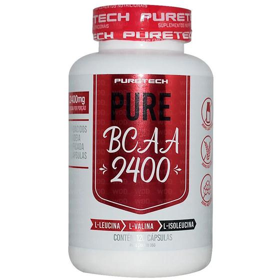 Bcaa 2400 120 capsulas puretech - BCAA - Magazine Luiza