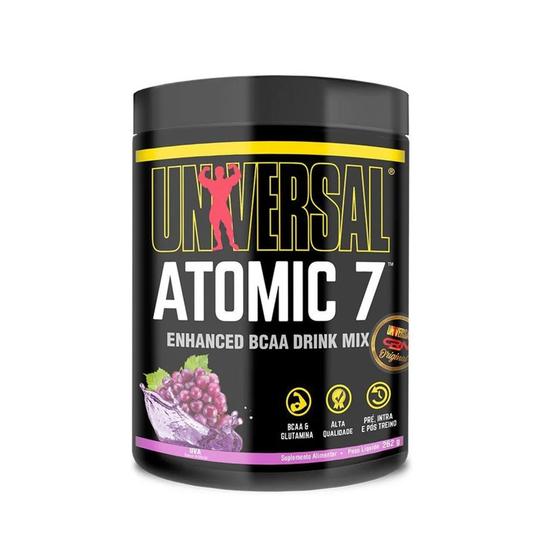 BCAA e L- Glutamina Atomic 7 Enhanced Drink Mix Universal Nutrition ...