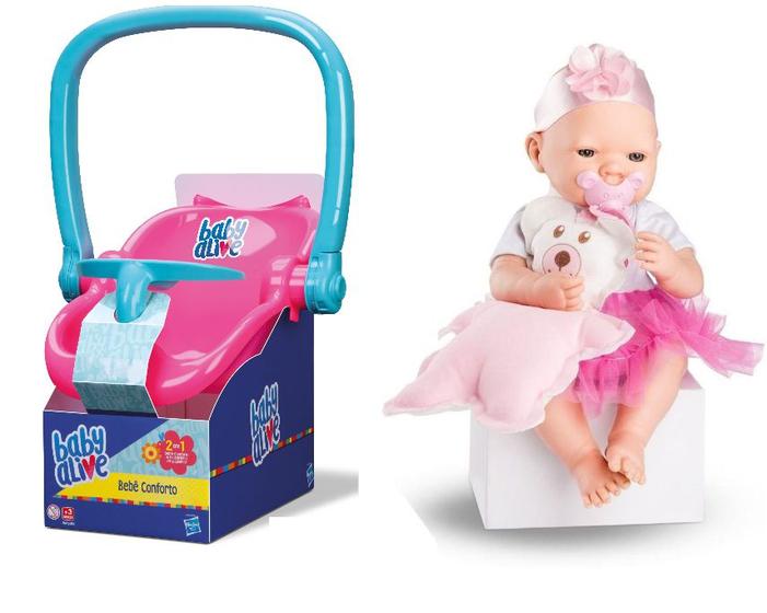 Bebê Conforto Baby Alive + Boneca Bebê Real Menina Roma - Roma ...