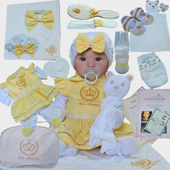 Bebe Reborn Boneca Pode Dar Banho Menina Realista Luna Vinil Silicone ...
