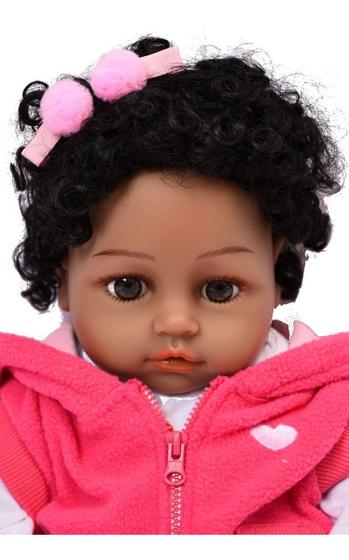 Bebe Reborn Girafinha 100% Silicone - Menina Negra 48 Cm - SWEETIE ...