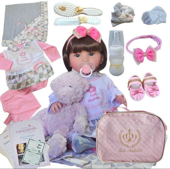 Bebe Reborn Menina Vinil Silicone Pode Dar Banho Real Realista Presente ...