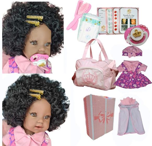 Bebe Reborn Negra Silicone Barato Pronta Entrega Lol Boneca Bebê ...