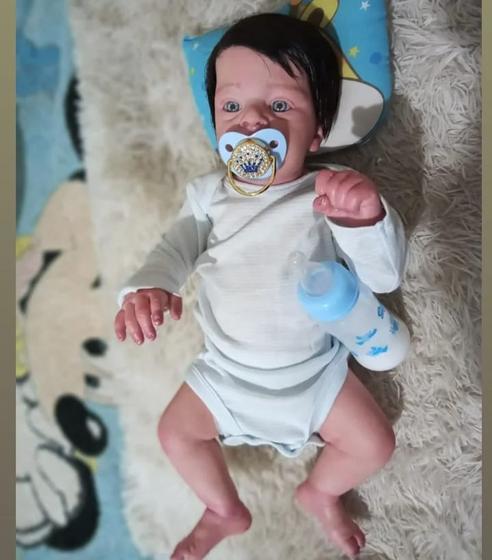 Bebê Reborn realista Kit Dominic Rafael pode dar banho - Bonecas ...