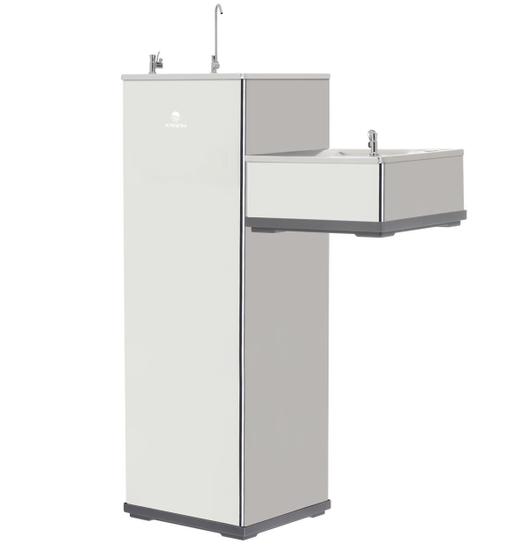 Bebedouro Purificador de Coluna Pressão Compressor Conjugado Aço Inox ...