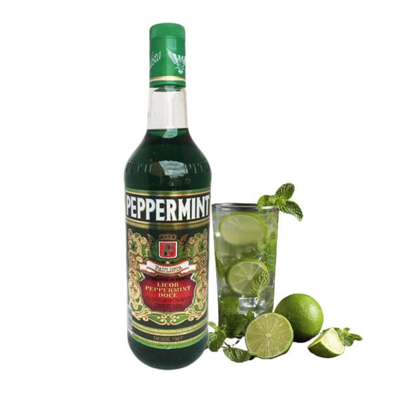 Bebida Alcoólica Licor Peppermint Doce De Menta 920 Ml - Vidro Nobre ...