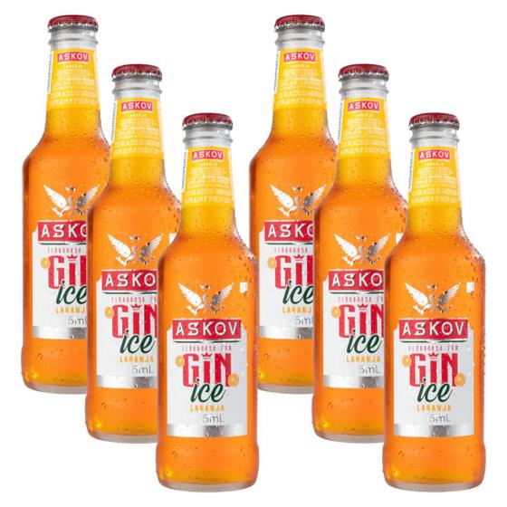Bebida askov ice gin laranja long neck 6un de 275ml - Ice - Magazine Luiza