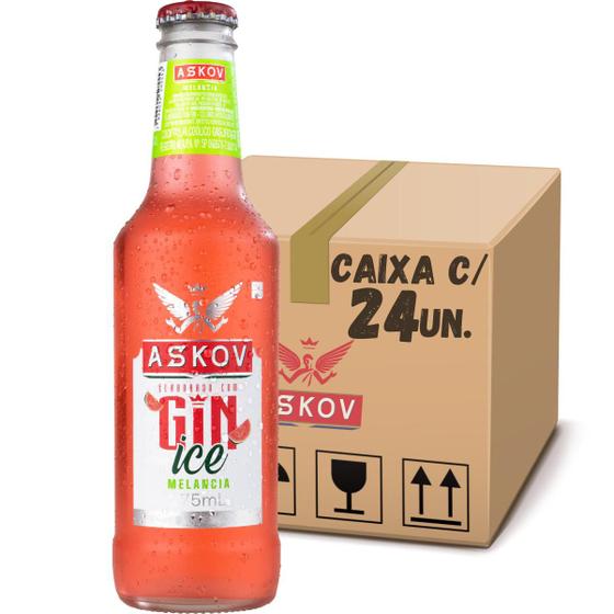 Bebida askov ice gin melancia long neck cx com 24un de 275ml - Ice - Magazine Luiza