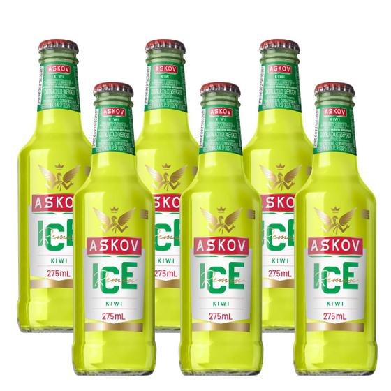 Bebida askov ice kiwi long neck 6 un de 275ml - Ice - Magazine Luiza