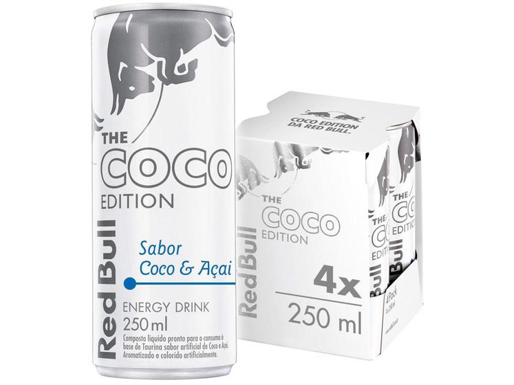 Bebida Energética Red Bull Coco Edition - Coco e Açaí 250ml 4 Unidades ...