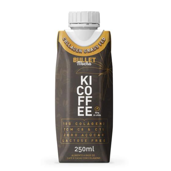 Bebida Energética Sem Açúcar Collagen Bullet Mocha Kicoffee 250ml ...