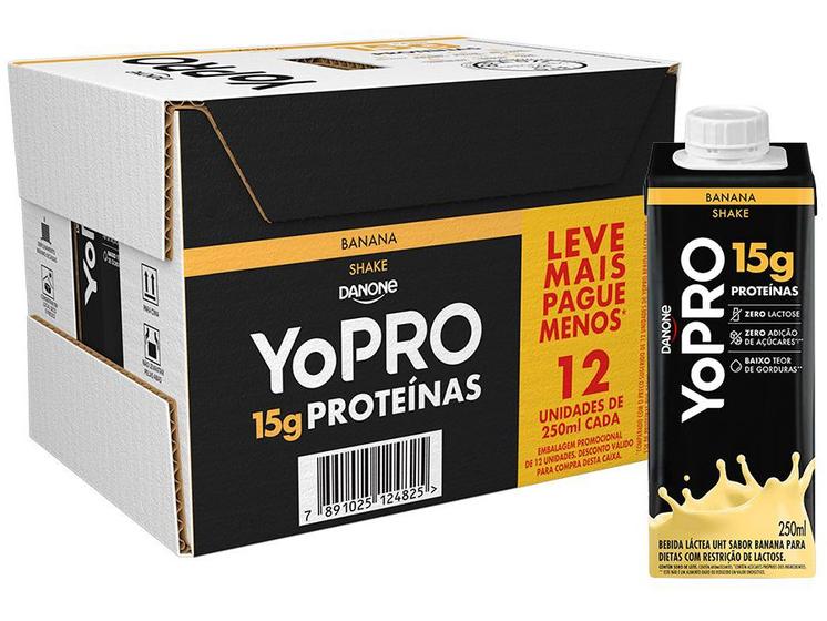 Bebida Láctea UHT 15g de Proteínas Danone YoPRO Banana Zero Açúcar ...