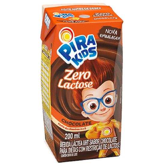 Bebida Láctea UHT Achocolatado Zero Lactose 200ml 1 UN Pirakids ...