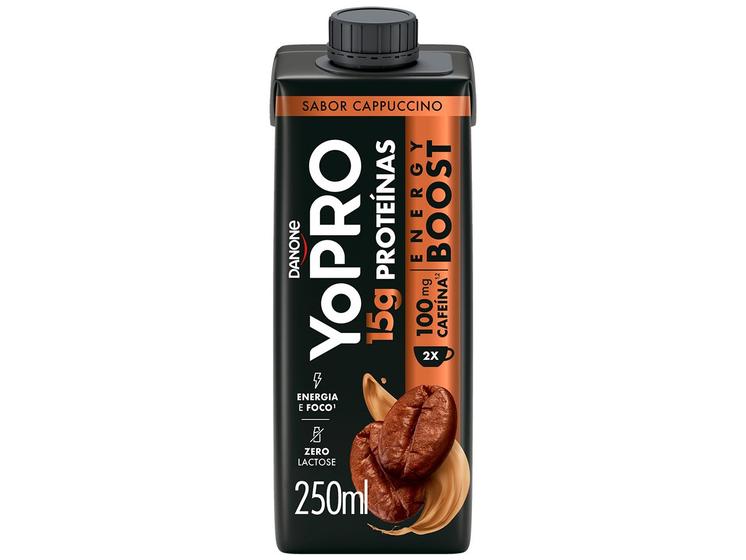 Bebida Láctea UHT com 15g de proteínas YoPRO - Energy Boost Cappuccino ...
