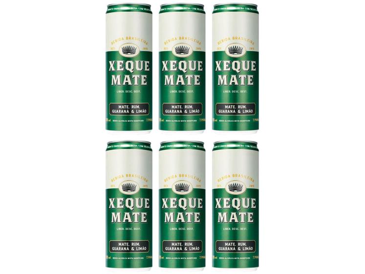 Bebida Mista Xeque Mate Mate Rum Guaraná e Limão - 355ml 6 Unidades ...
