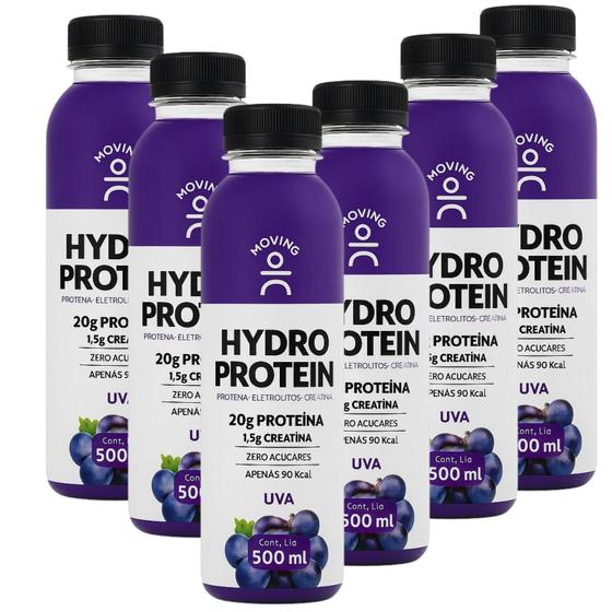 Bebida Protéica Moving Hydro Protein Whey Creatina Pack 6x500ml - Whey ...