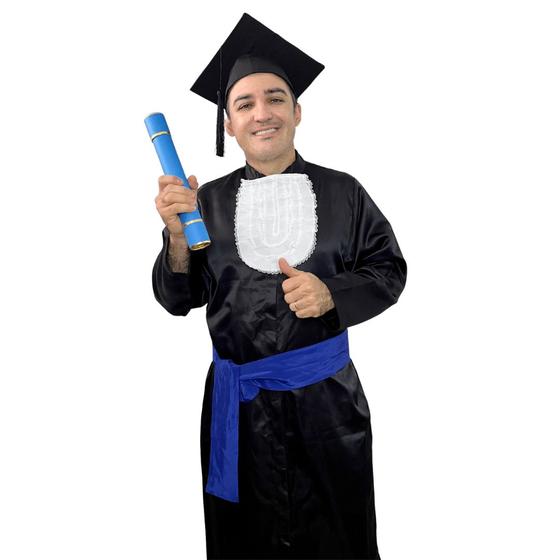 Beca de Formatura Tradicional faixa azul - Debora Becas - Outros Moda e ...