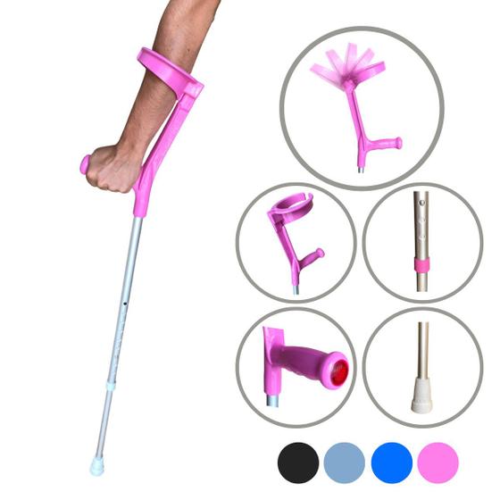 Bengala Muleta Articulada Regulável Altura Braço Colorida - Alo ...