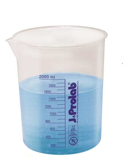 Bequer Plástico Forma Baixa 2 Litros Graduado em Silkscreen - JPROLAB ...