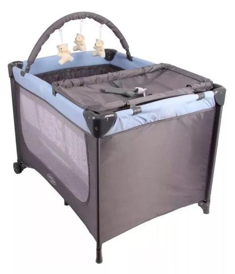Berço Cercadinho Desmontável Joly com Trocador Mobile Azul até 18Kg ...