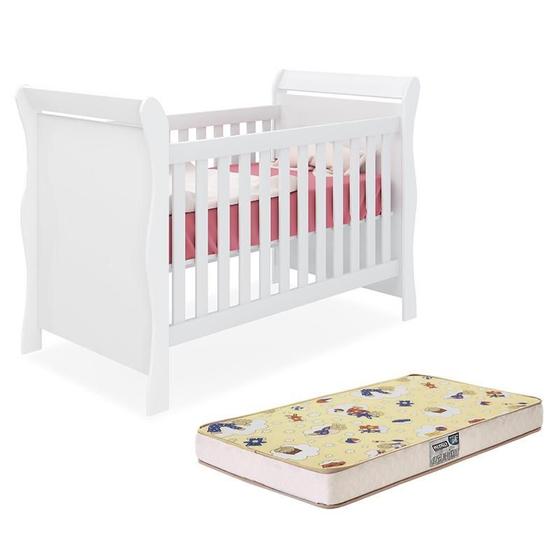 Berço Mini Cama Colonial Baby Amore Branco com Colchão Supreme - Qmovi ...