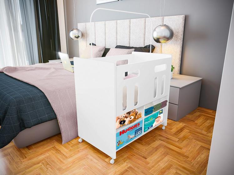 Berço Moisés Dengo Branco em MDF com Colchão Tam Especial - MC BARRETO ...