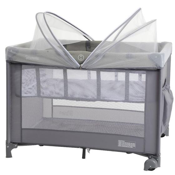 Berço Portátil Serenata Grey Até 15Kg - Burigotto - Berço Portátil ...