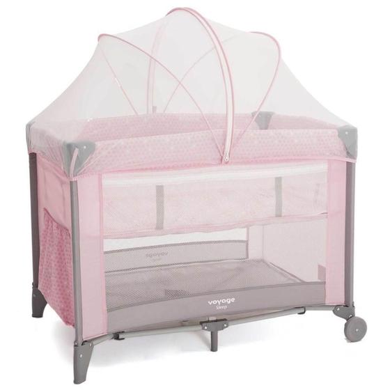 Berço Portátil Sleep Rosa (0 A 18 Kg) - Voyage - Berço Portátil ...