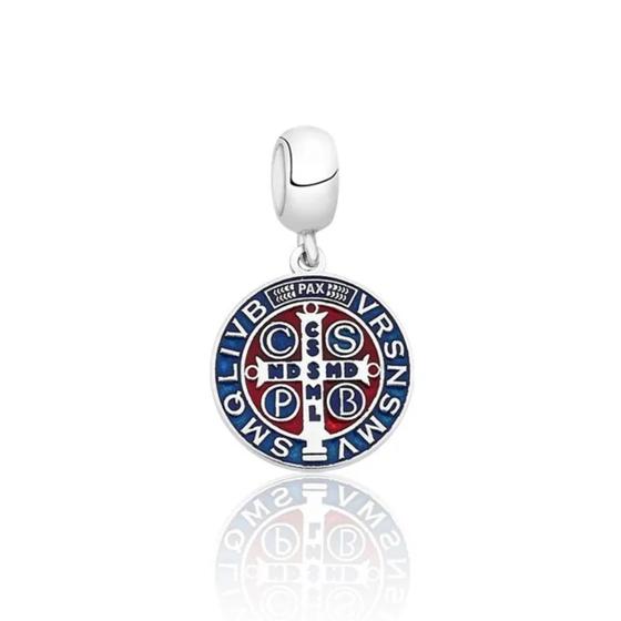 Berloque em Prata 925 Medalha de São Bento Resinado - Anels Joalheria ...