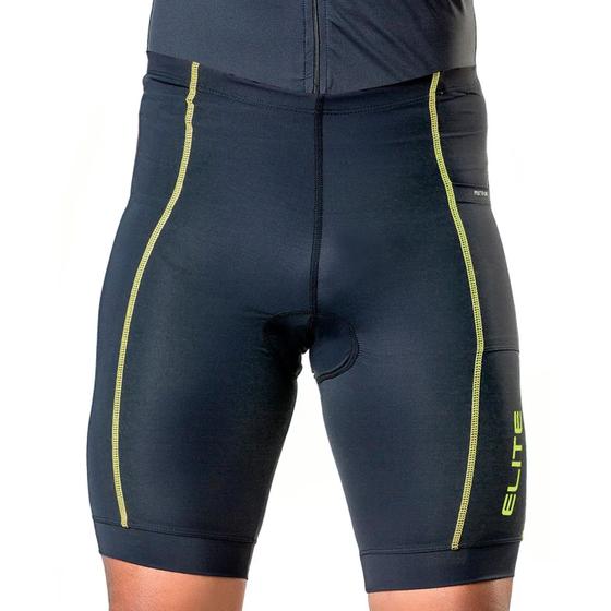 Bermuda Elite Ciclismo UV 50 Bike Turquia Masculino - Preto e Verde - Bermuda para Ciclismo ...
