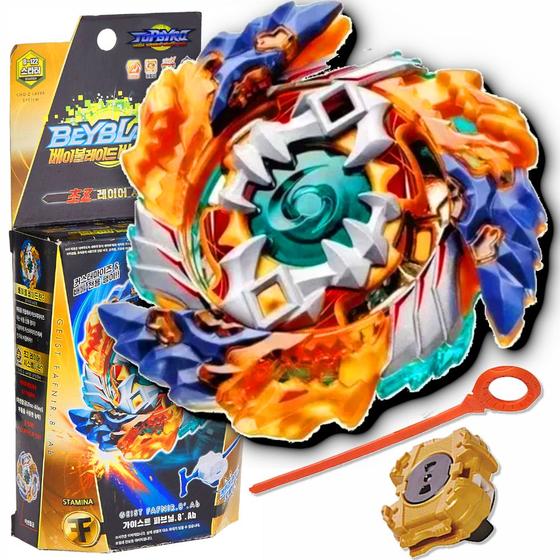 Beyblade B-122 Geist Fafnir com incrivel Lançador Top Gyro - Pião de ...