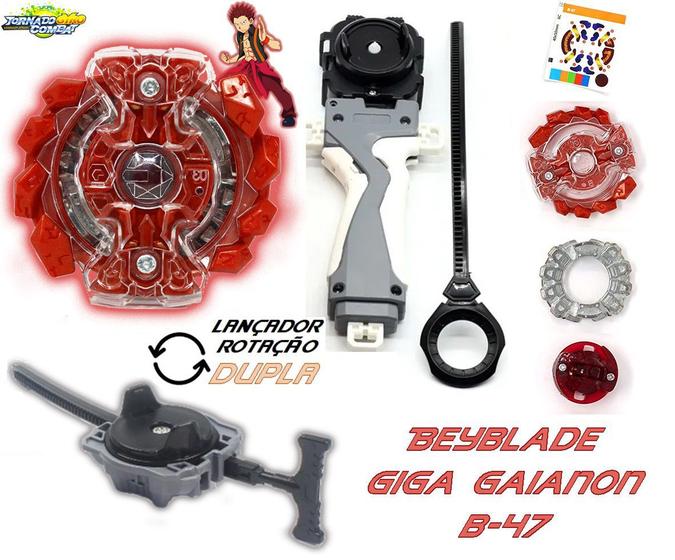 Beyblade Burst C/Lançador Grip Giga Gaianon Gabe Brunai Beyblader ...