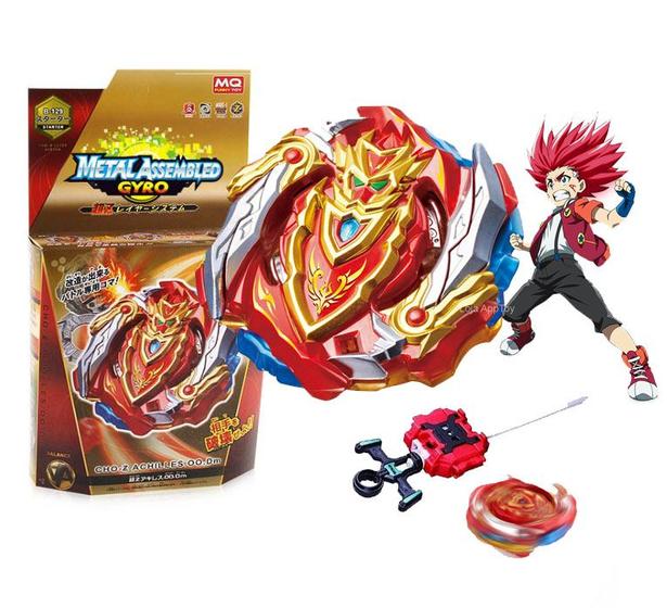 Beyblade Burst Turbo Achilles Com Lançador Valtryek Aquiles - S3 - Pião ...