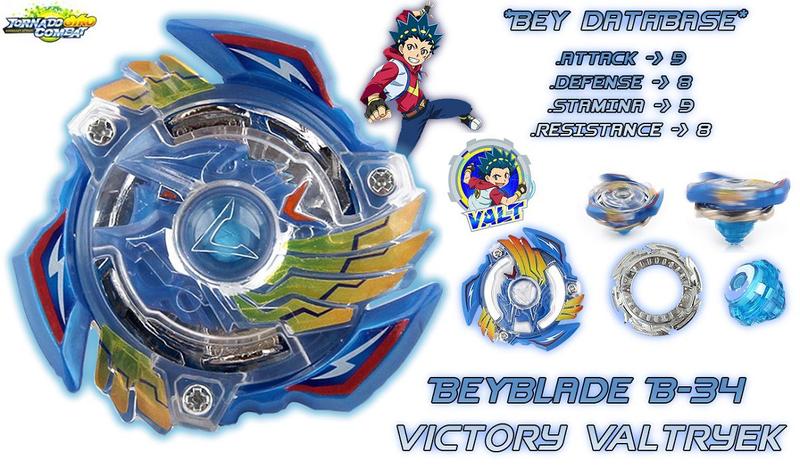 Beyblade Burst Victory Valtryek B-34 Sem Lançador Bey blad - Pião de ...