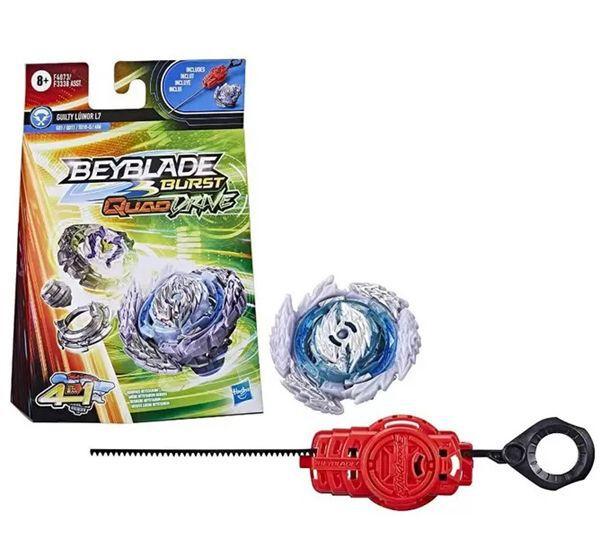 Beyblade Quaddrive - Guilty Luinor L7 F3338 - Lançador - Hasbro - Pião ...