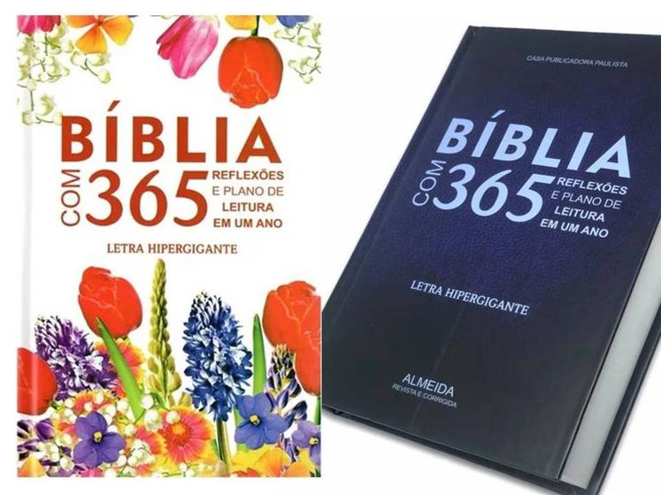 Biblia Sagrada 365, Kit com Duas, Lt Hiper gigante vem com Reflexões e Plano de Leitura - CPP ...