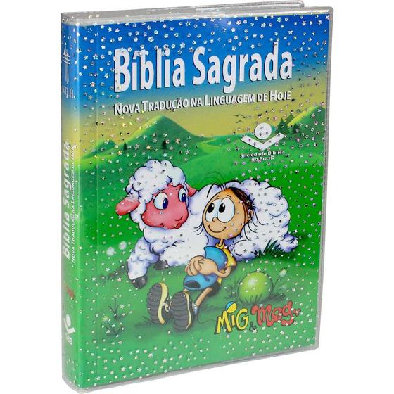 Bíblia Sagrada Completa NTLH Mig e Meg Capa Brochura Menino - Livros de ...