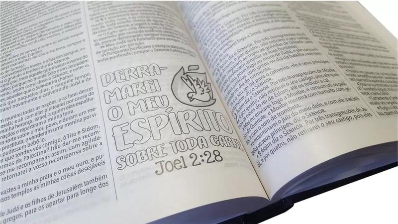Bíblia Sagrada Evangélica BKJ 1611 Fiel Slim Lettering Bible Lettering ...