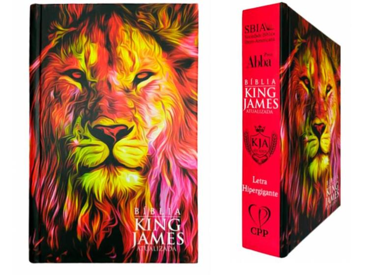 Bíblia Sagrada King James Leão Fogo Lt Hipergigante - CPP - Livros de ...