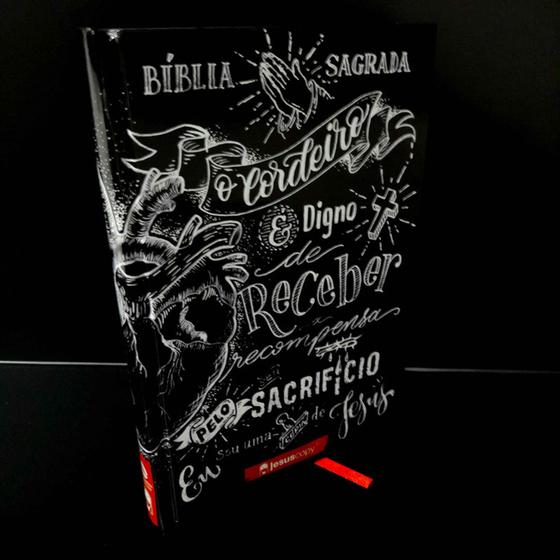Bíblia sagrada mais vendida capa jovem lettering sk novo - Bíblia ...