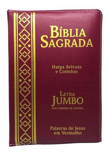 Bíblia Sagrada Pentecostal Evangélica Letra Jumbo Gigante Harpa Coros Índice E Zíper - Bíblia ...
