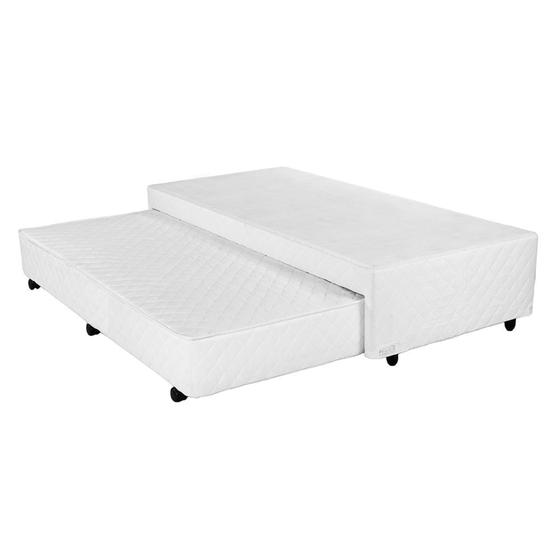 Bicama Box Viúva Mega Branco com Auxiliar em Molas - 120x203 - MEGA ...